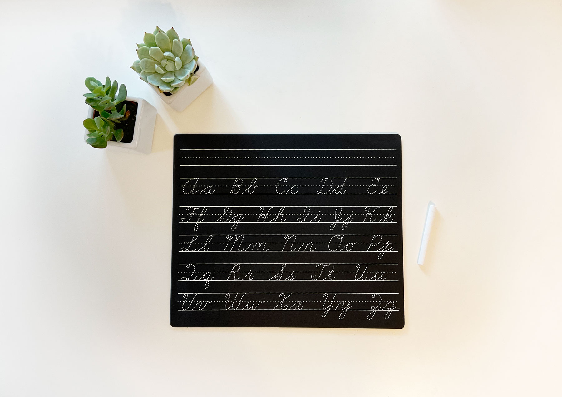 Cursive Tracing Chalkboard – pencil and blade handmade